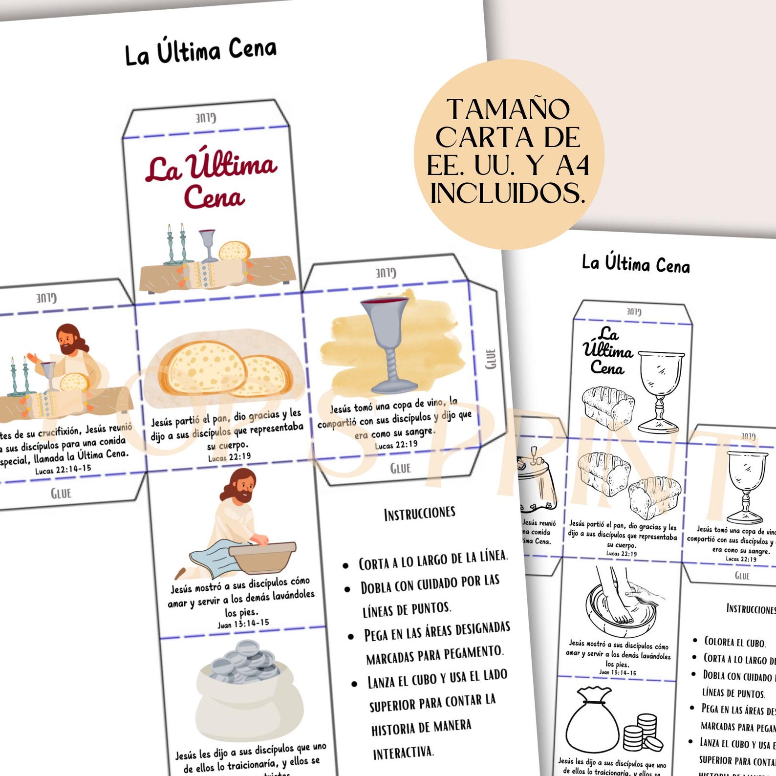 El Cubo De La Última Cena Para Niños| Historia Para La Escuela ...