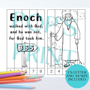 Printable Enoch Walked With God Agamograph – Sunday School Craft ...