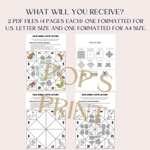 Palm Sunday Story for Kids| Cootie Catcher| Printable Sunday School ...