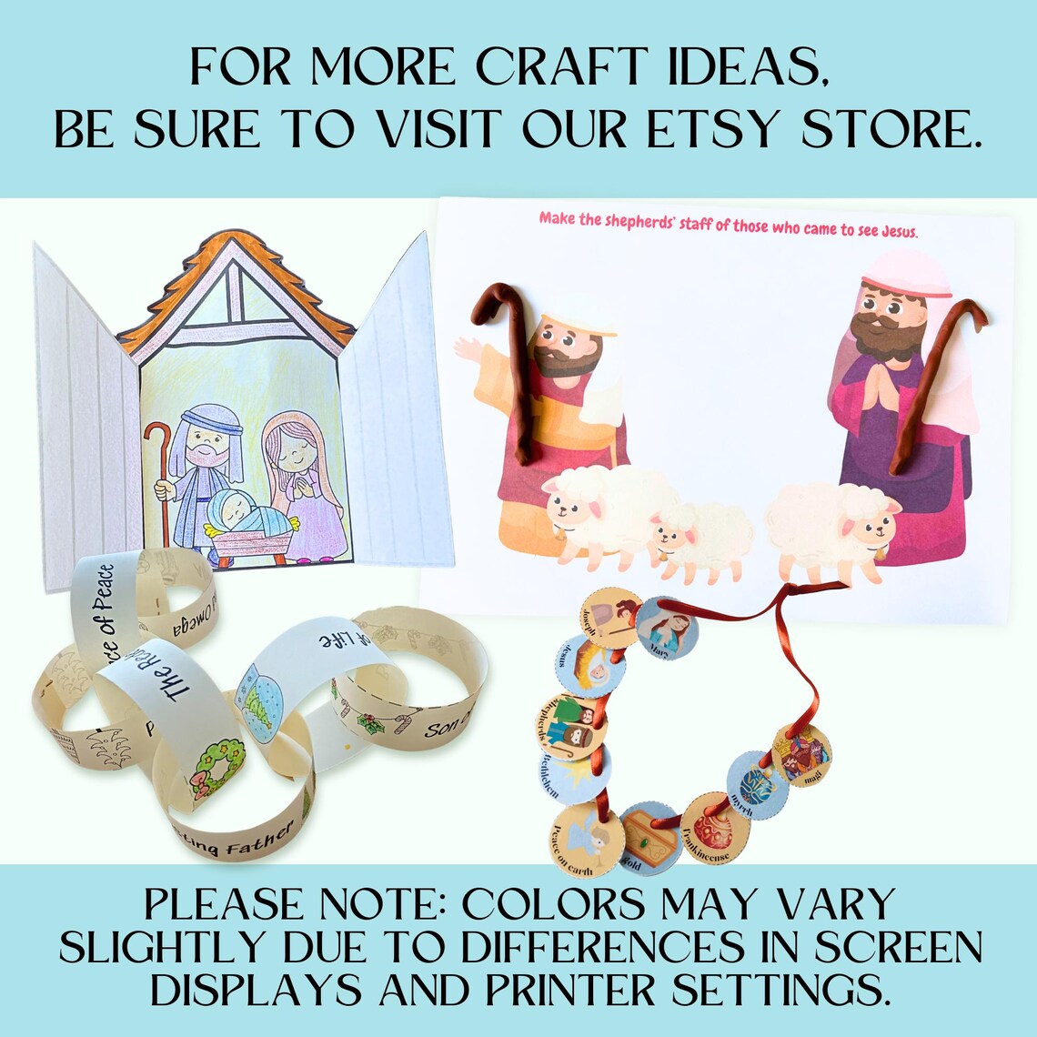 Printable Jesus is Born Agamograph, Sunday School Craft, Nativity Kids ...