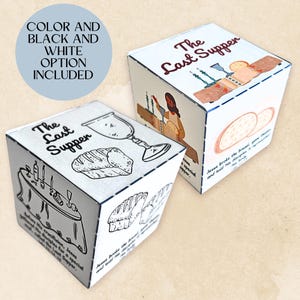 The Last Supper Cube Craft for Kids | Printable Sunday School Story ...