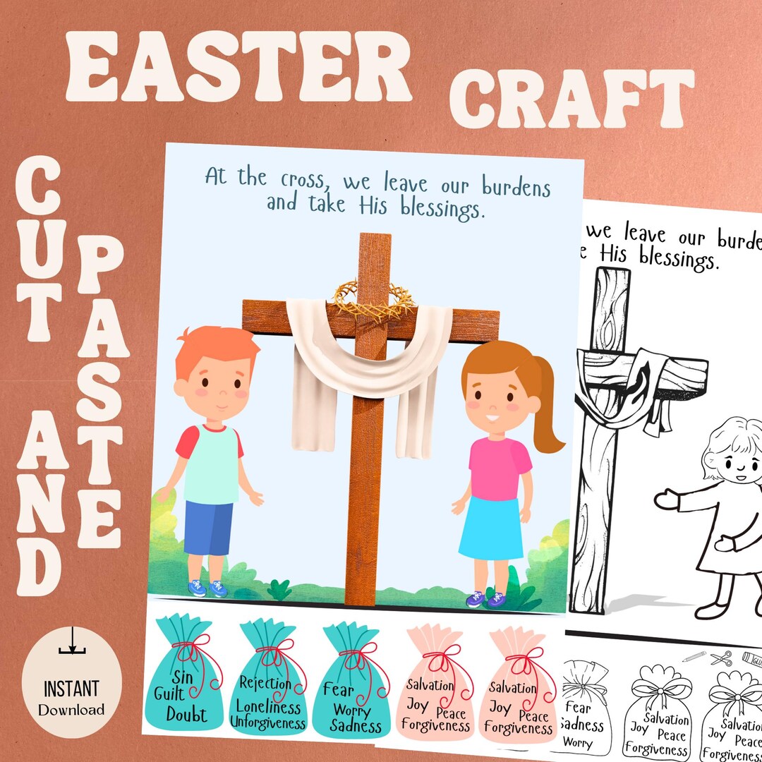 Easter Sunday School Craft: 'at the Cross', Holy Week Kids Ministry ...