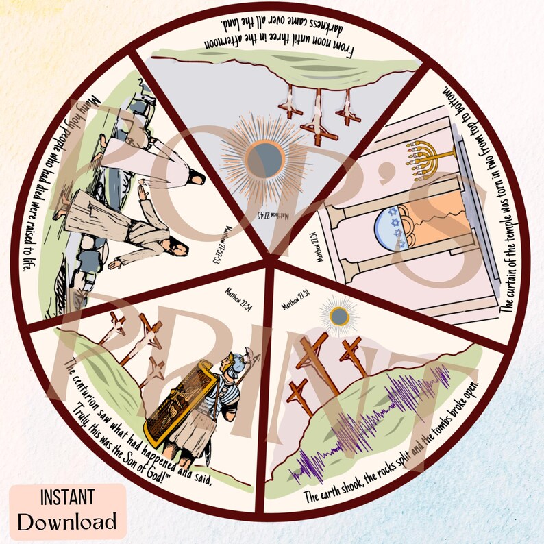 Printable Good Friday Sunday School Craft Kids Holy Week Activity ...