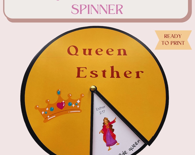 Queen Esther Coloring Wheel, Esther Bible Study Craft, Printable Bible ...