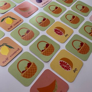 Fruit of the Spirit Memory Game| Bible Memory Match Game| Bible ...