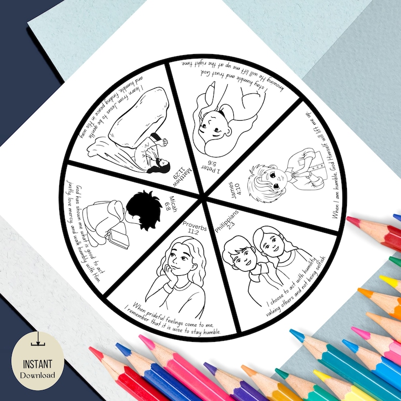 Christian Character Spinner Wheel| Teaching Humbleness | Bible-based ...