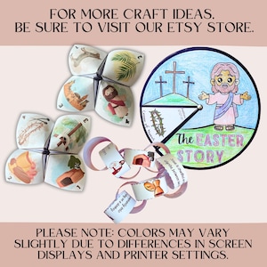 Printable Lent Symbols Sunday School Craft Spinner Wheel, Kids Ministry ...