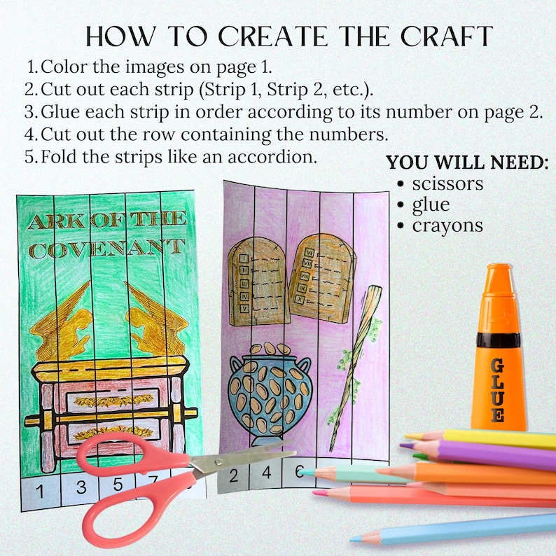 Printable Ark of the Covenant Agamograph – Sunday School Craft, Bible ...