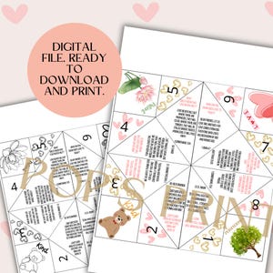 Valentine's Day Paper Craft| 1 Corinthians 13| Fortune Teller| Cootie ...