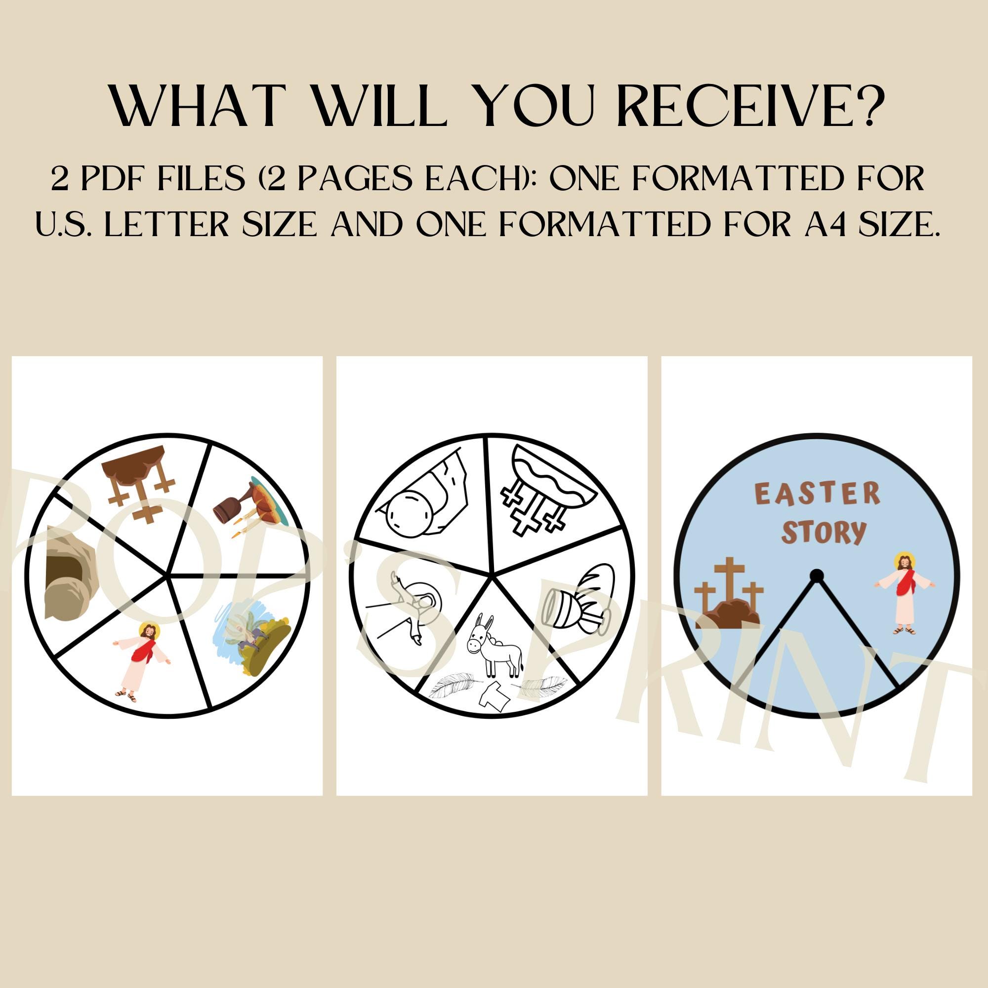 The Easter Story Spinner Wheel| Easter Craft| Sunday School Craft| Kids ...