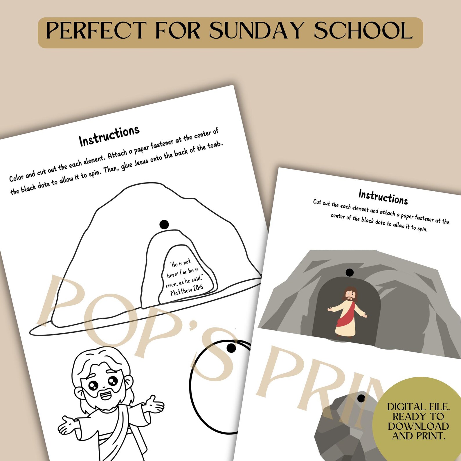 Easter Tomb Craft for Kids| Sunday School Craft| Easter Story Activity ...