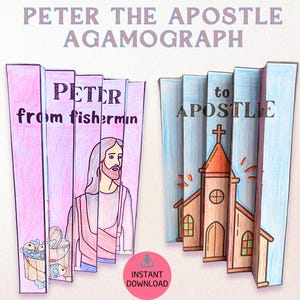 Printable Peter From Fisherman to Apostle Agamograph, Sunday School ...