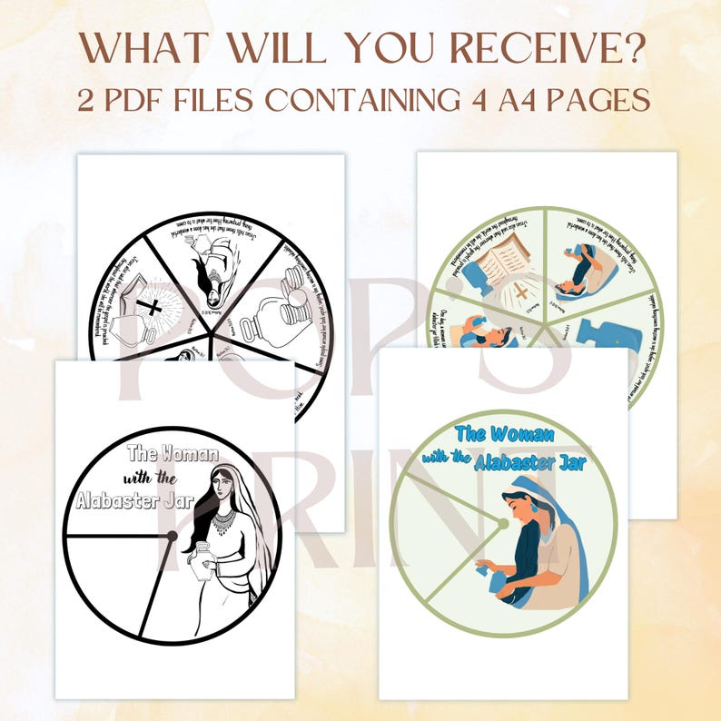 Printable Sunday School Craft the Woman With the Alabaster Jar Bible ...