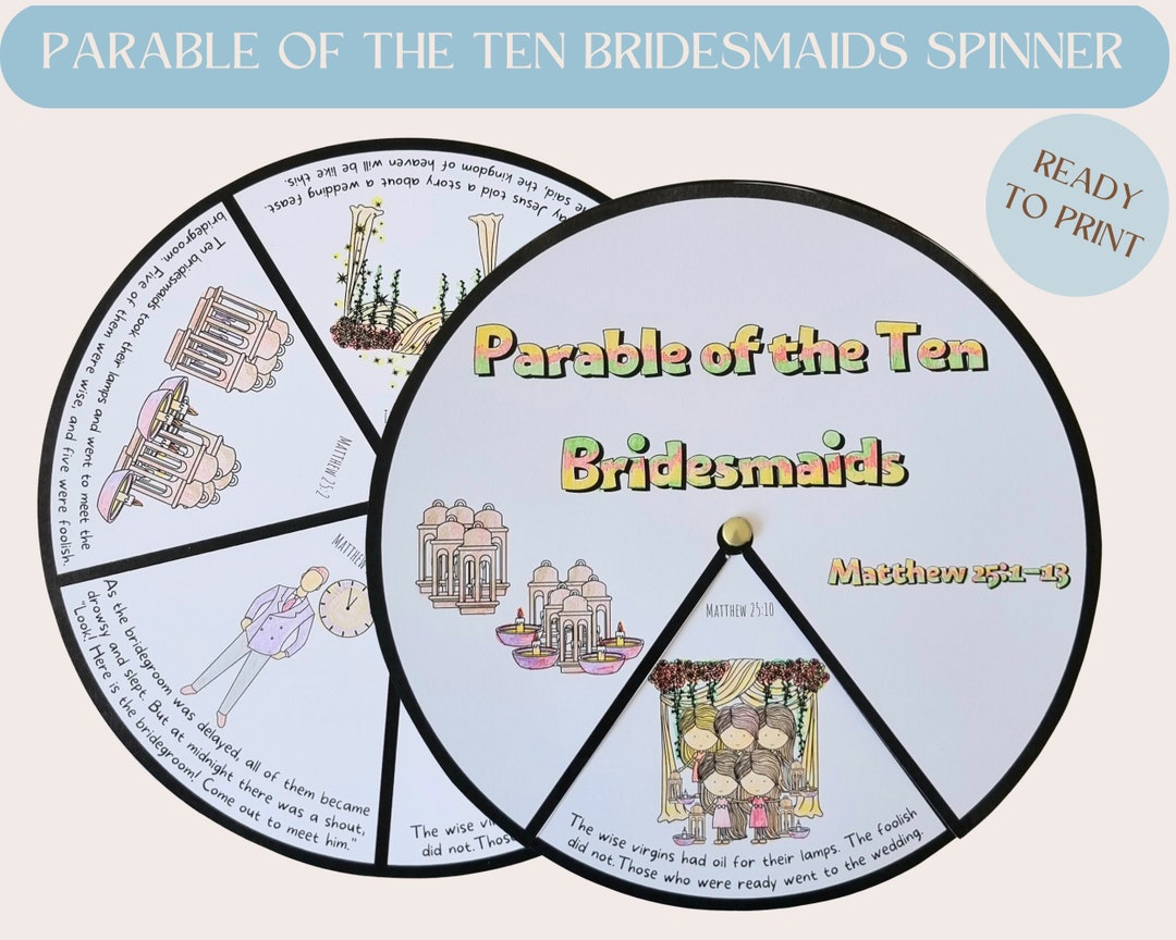 Buy Parable of the Ten Bridesmaids Coloring Spinner Wheel the Ten ...