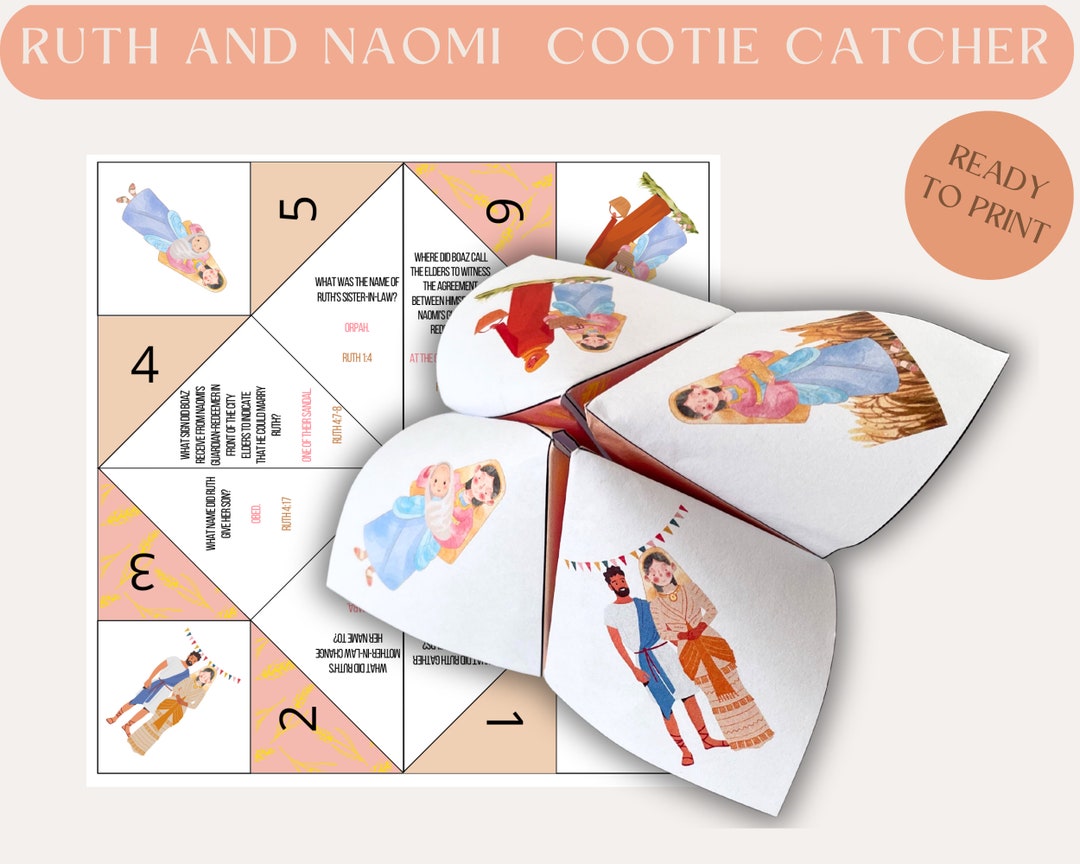 Ruth und Naomi cootie catcher Sonntagsschule basteln - Etsy.de