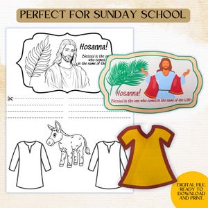 Printable Palm Sunday Mobile, Jesus’ Entry Into Jerusalem Sunday School ...