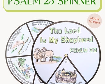 Psalm 23 Coloring Wheel IN SPANISH, Jesus Coloring Wheel, Printable ...