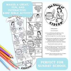 Printable Gideon Folding Surprise Booklet, Sunday School Craft ...