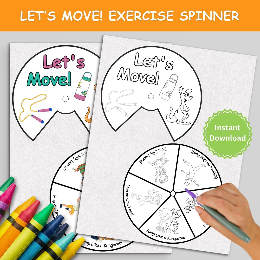 Let’s Move Spinner | Kids Exercise Wheel | Fun Movement Game ...