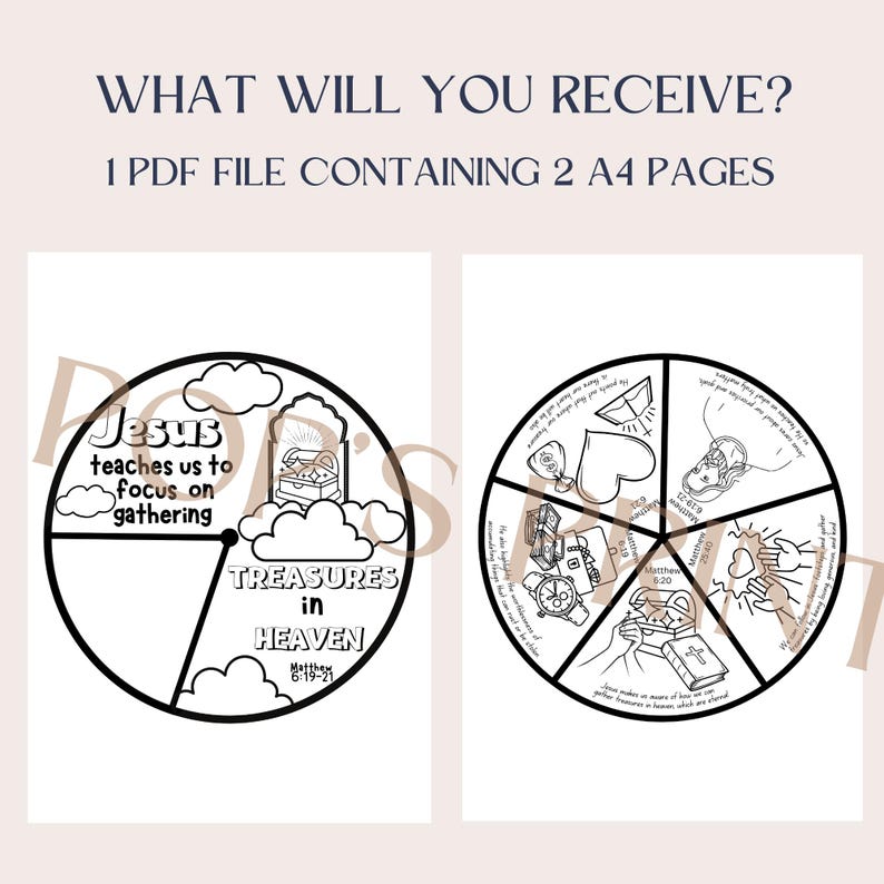 Heavenly Treasures Spinner Wheel | Bible Verses Printable| Jesus ...
