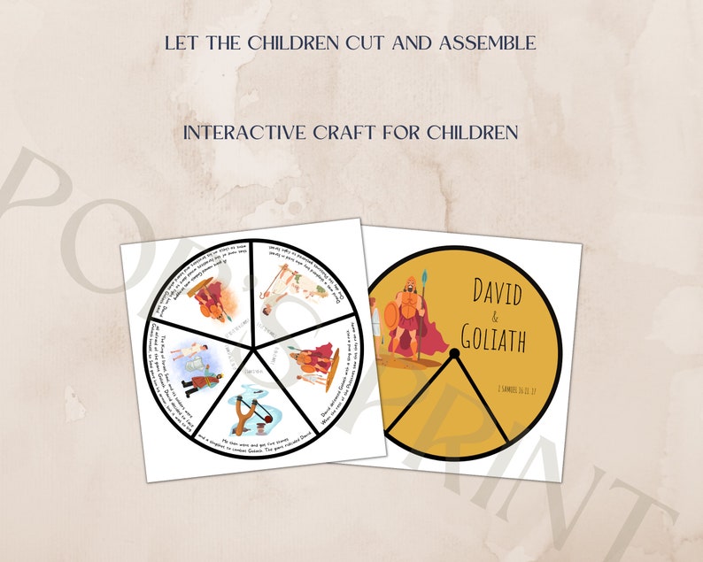 David and Goliath Spinner Wheel David and Goliath Craft - Etsy