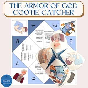 Sunday School Craft the Armor of God Cootie Catcher Printable Kids ...