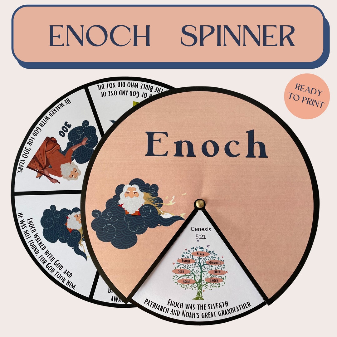 Printable Enoch Spinner Wheel, Bible Craft for Sunday School, Kids ...