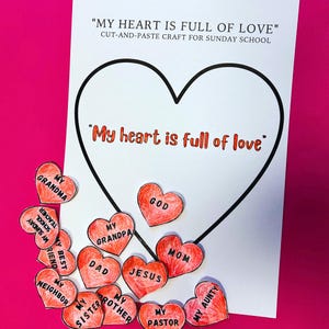 Valentine's Day Printable "my Heart is Full of Love" Cut-and-paste ...