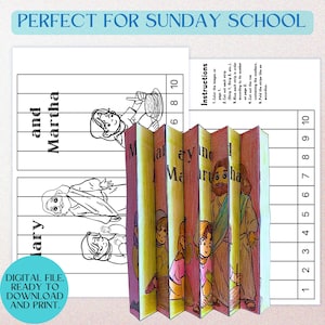 Mary and Martha Agamograph Craft, Sunday School Bible Activity (digital ...