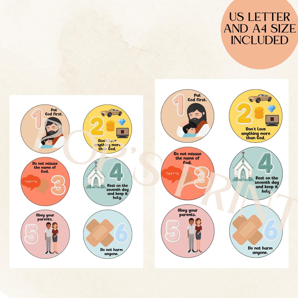 The Ten Commandments Paper Pocket Craft| Printable Sunday School Craft ...