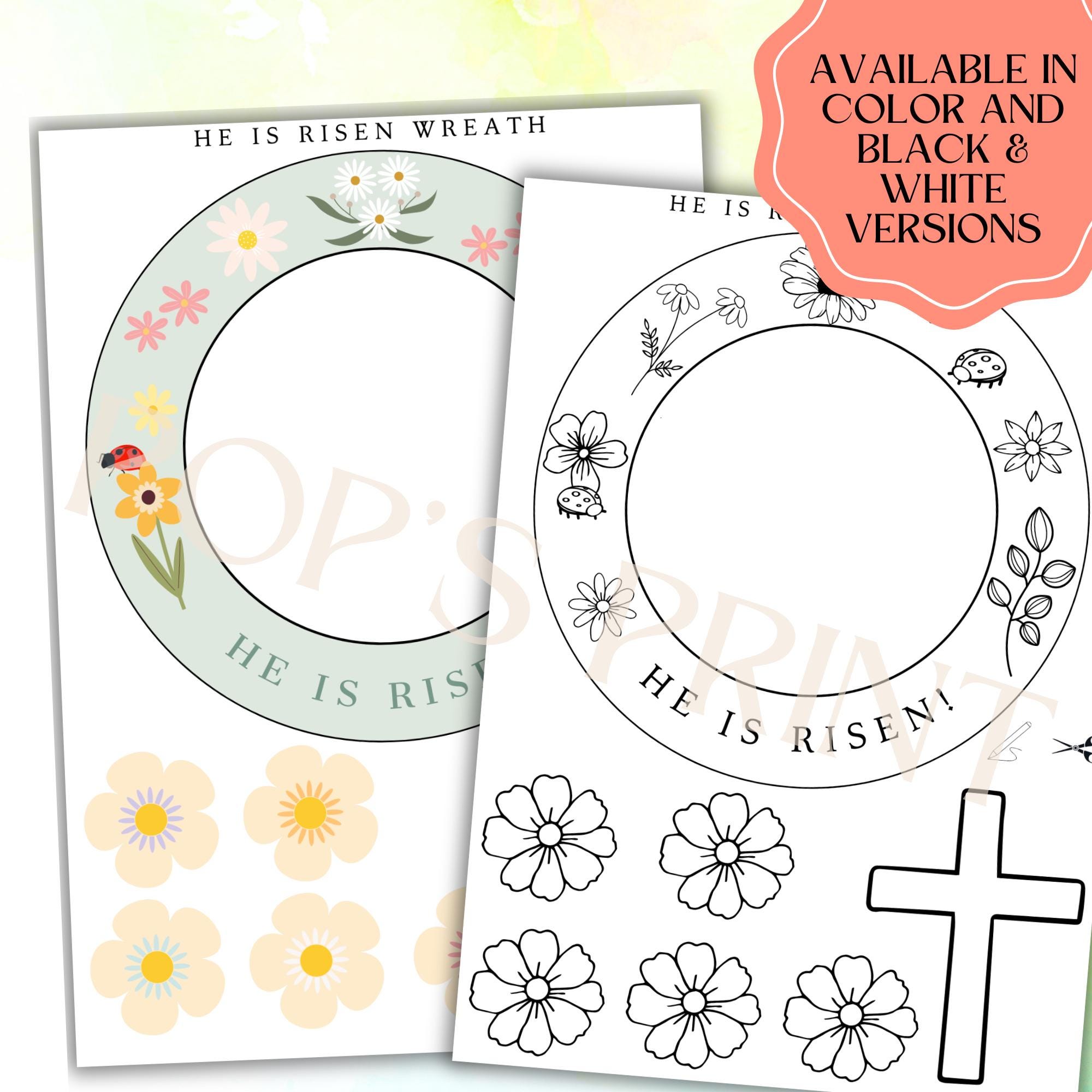 Easter Wreath Craft| Sunday School Activity for Kids| Instant Download ...