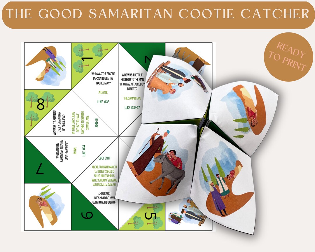 The Good Samaritan Cootie Catcher Sunday School Craft Cootie - Etsy