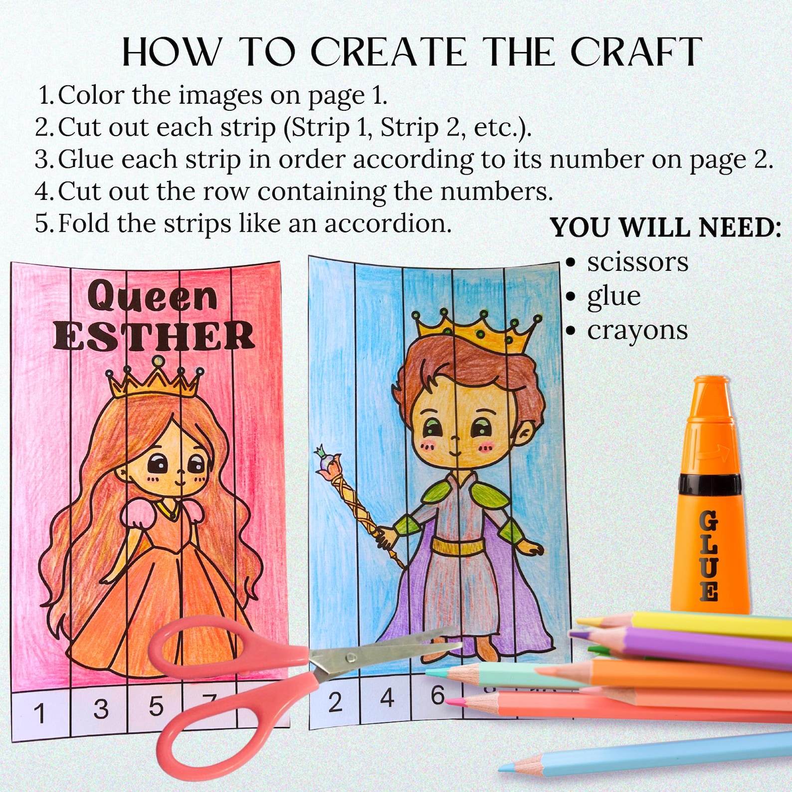 Printable Queen Esther Agamograph – Sunday School Craft & Bible ...