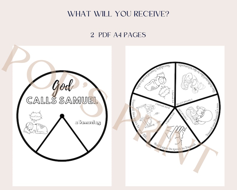 God Calls Samuel Coloring Spinner Wheel God Calls Samuel Craft Sunday ...