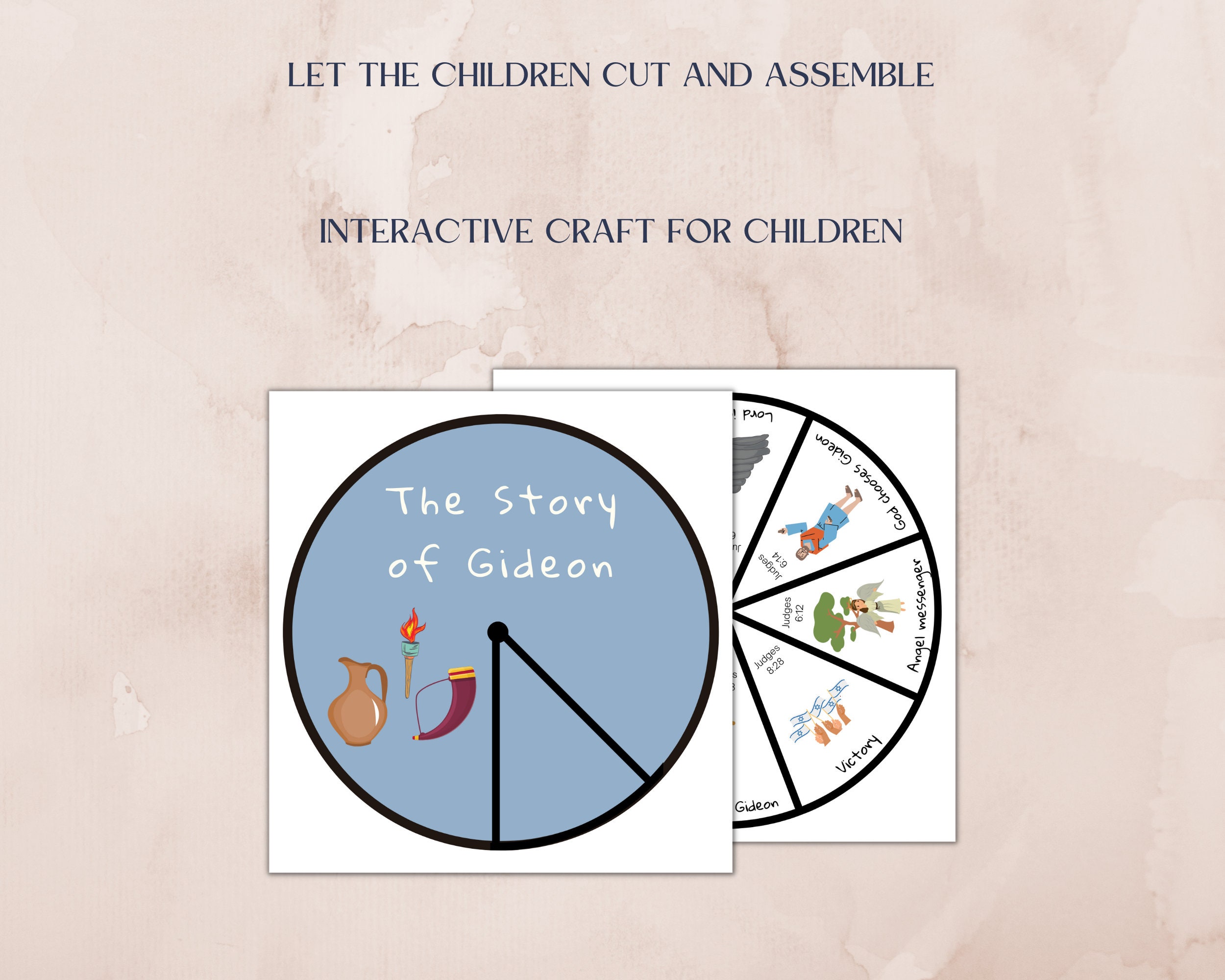 The Story of Gideon Spinner Wheel Gideon Craft Sunday School Craft Kids ...