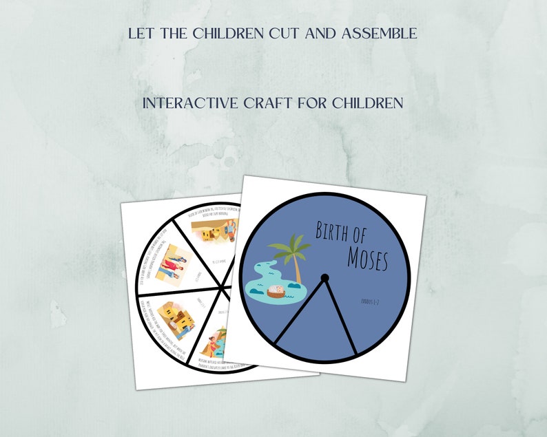 Birth of Moses Spinner Wheel| Sunday School Craft| Kids Ministry Craftl ...