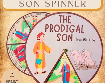The Prodigal Son Bible Spinner Wheel Sunday School Craft Printable ...