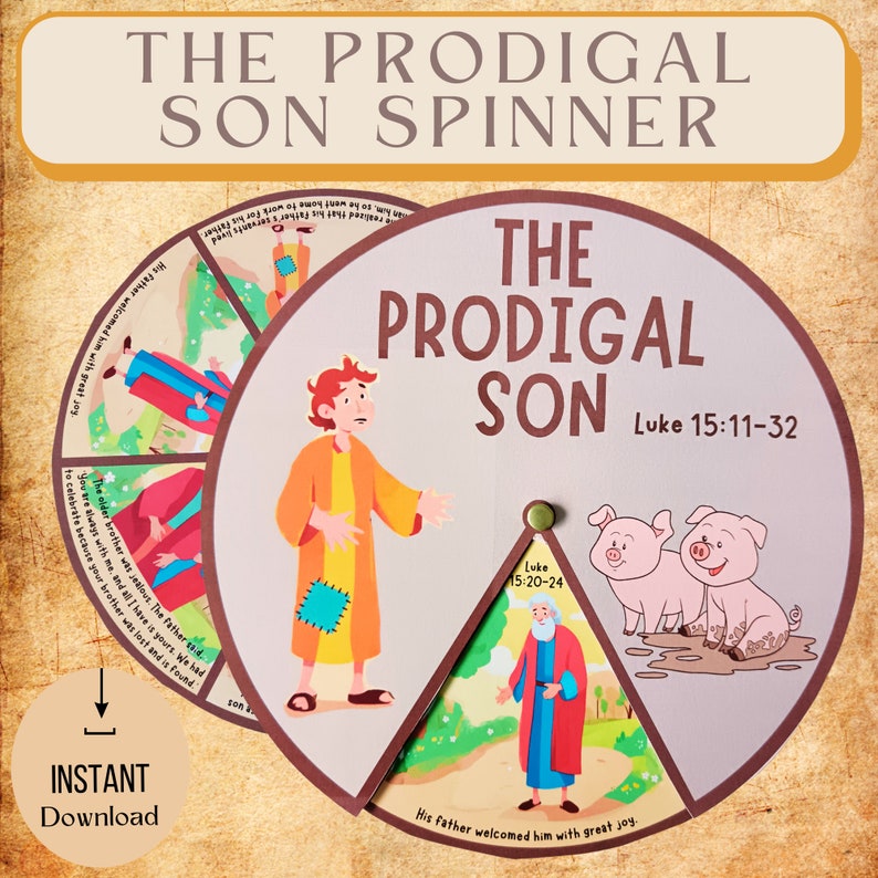 Printable the Prodigal Son Spinner Wheel | the Prodigal Son Craft ...