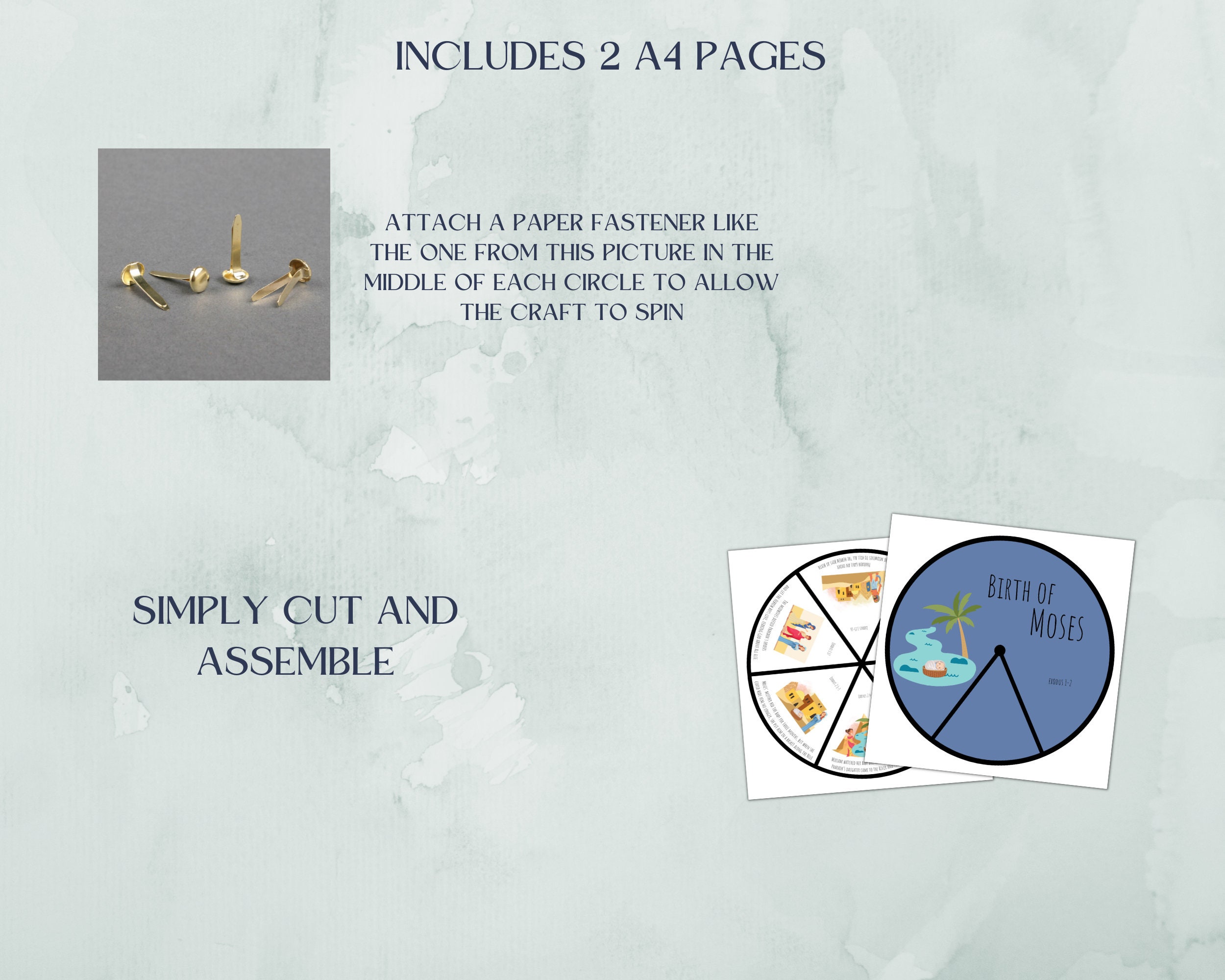 Birth of Moses Spinner Wheel| Sunday School Craft| Kids Ministry Craftl ...