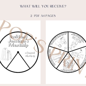 Printable David and Jonathan's Friendship Coloring Spinner Wheel ...