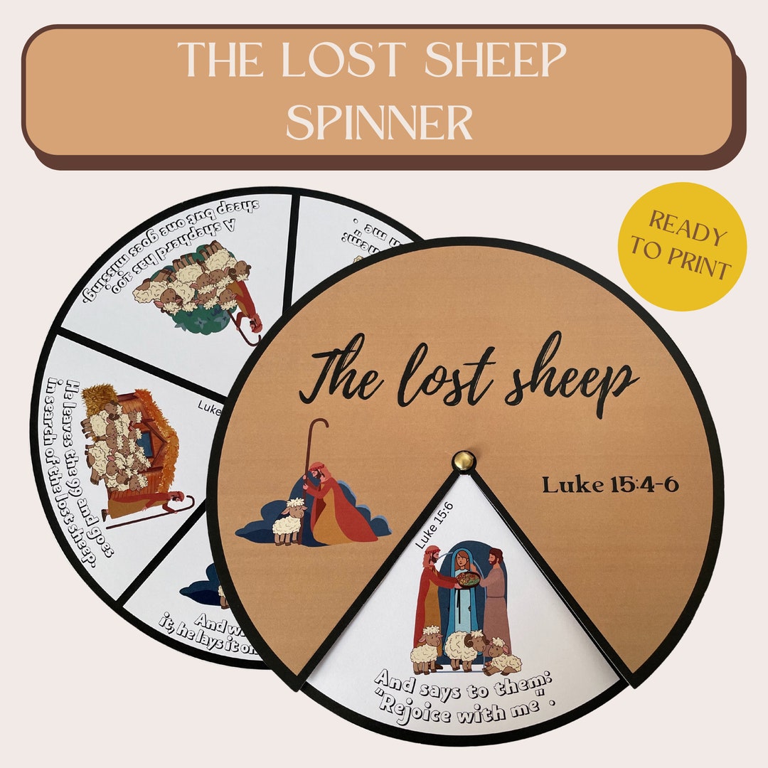 The Lost Sheep Spinner Wheel the Lost Sheep Craft Sunday School Craft ...