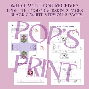 Lent Bible Verse Basket Printable Sunday School Easter Craft, Kids ...