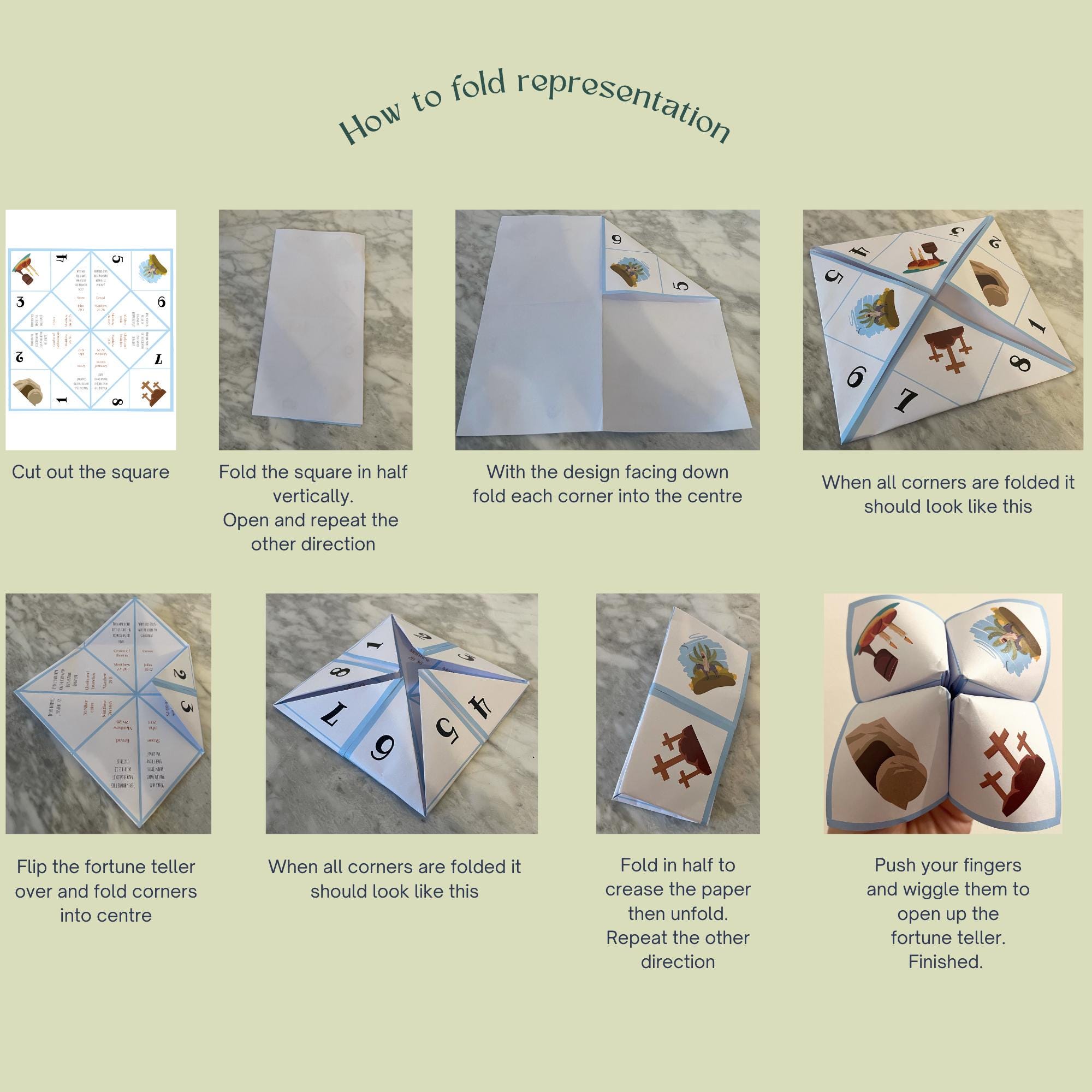 Crucifixion Cootie Catcher for Kids| Printable Sunday School Bible ...