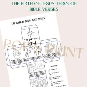 The Birth of Jesus 3D Cube Craft – Sunday School Advent Nativity ...