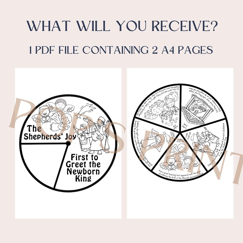 Printable Sunday School Craft: the Shepherd's Joy Spinner Wheel ...