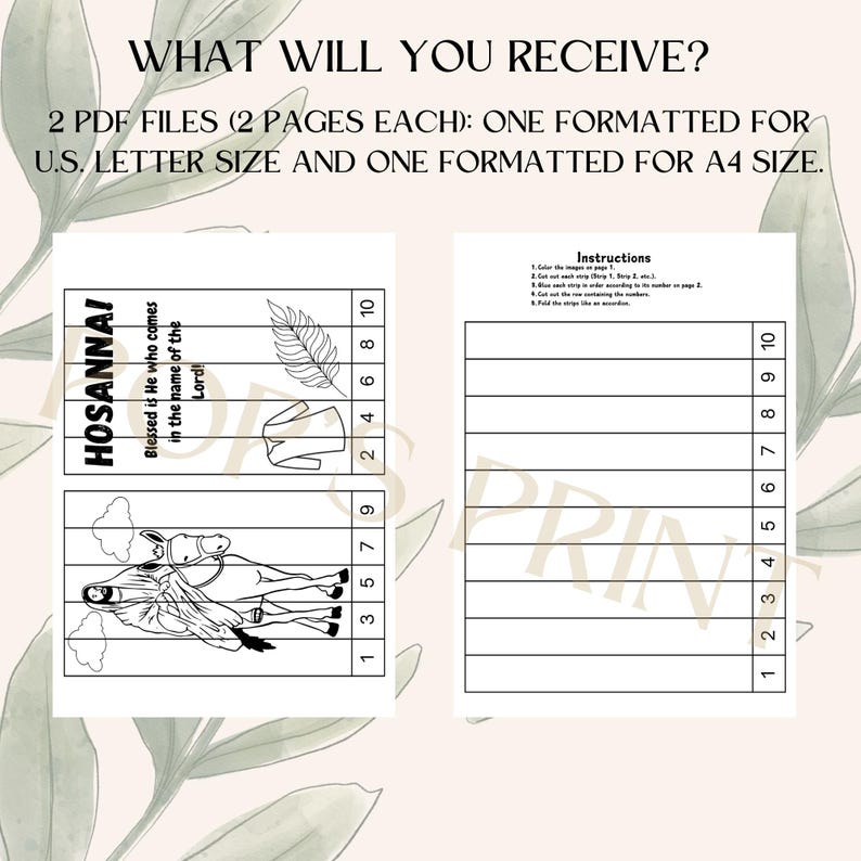 Palm Sunday Agamograph Craft| Sunday School Activity for Kids| Instant ...