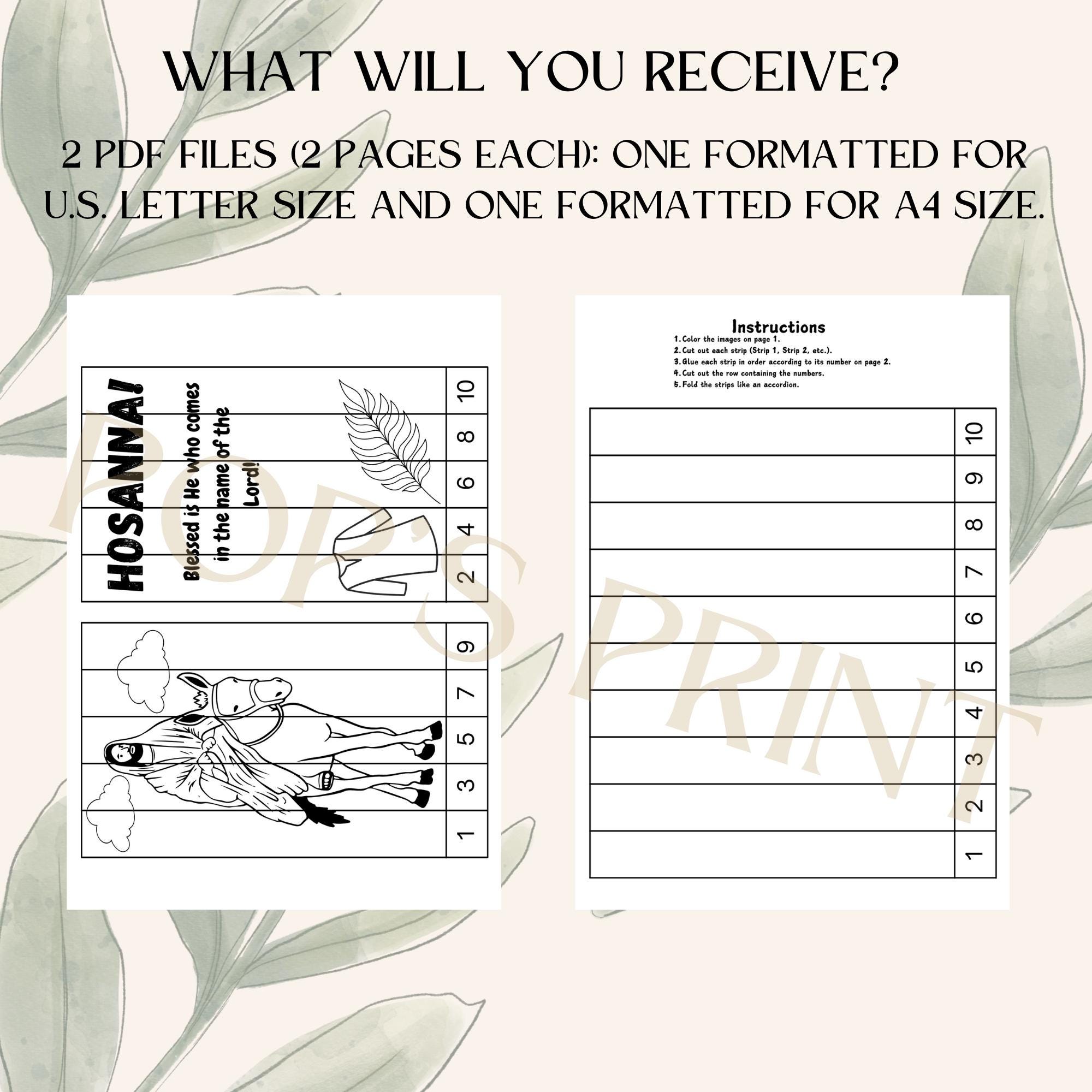 Palm Sunday Agamograph Craft| Sunday School Activity for Kids| Instant ...