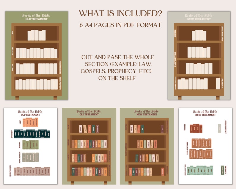 Books of the Bible Activity Old Testament Printable New Testament ...