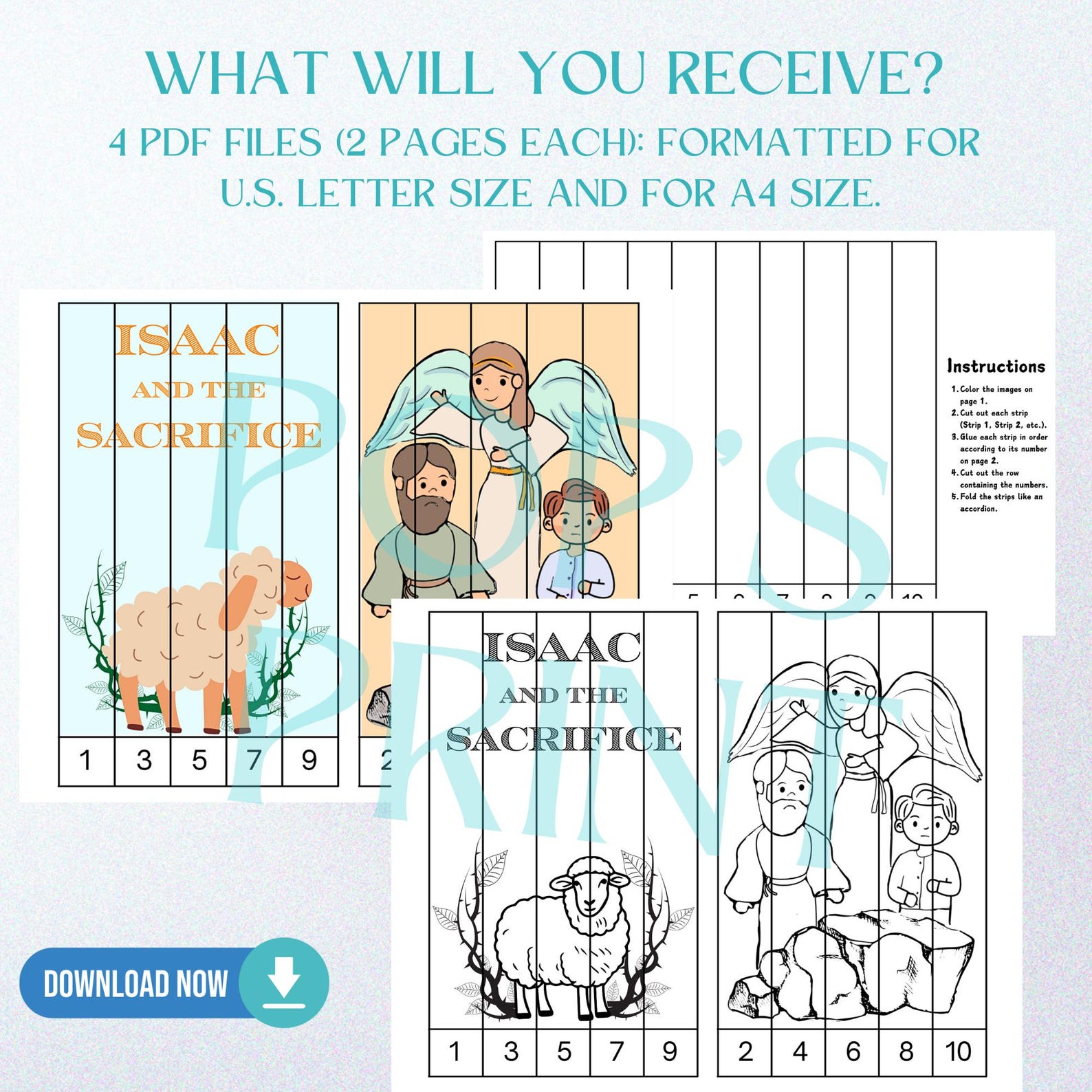 Isaac & the Sacrifice Agamograph Craft – Sunday School Bible Story ...