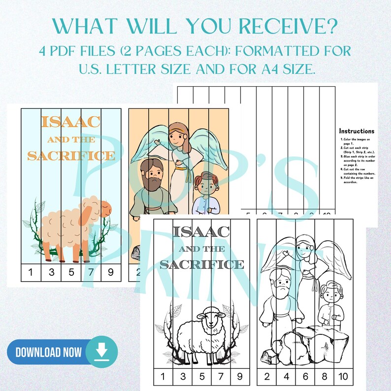 Printable Isaac and the Sacrifice Agamograph – Sunday School Craft ...